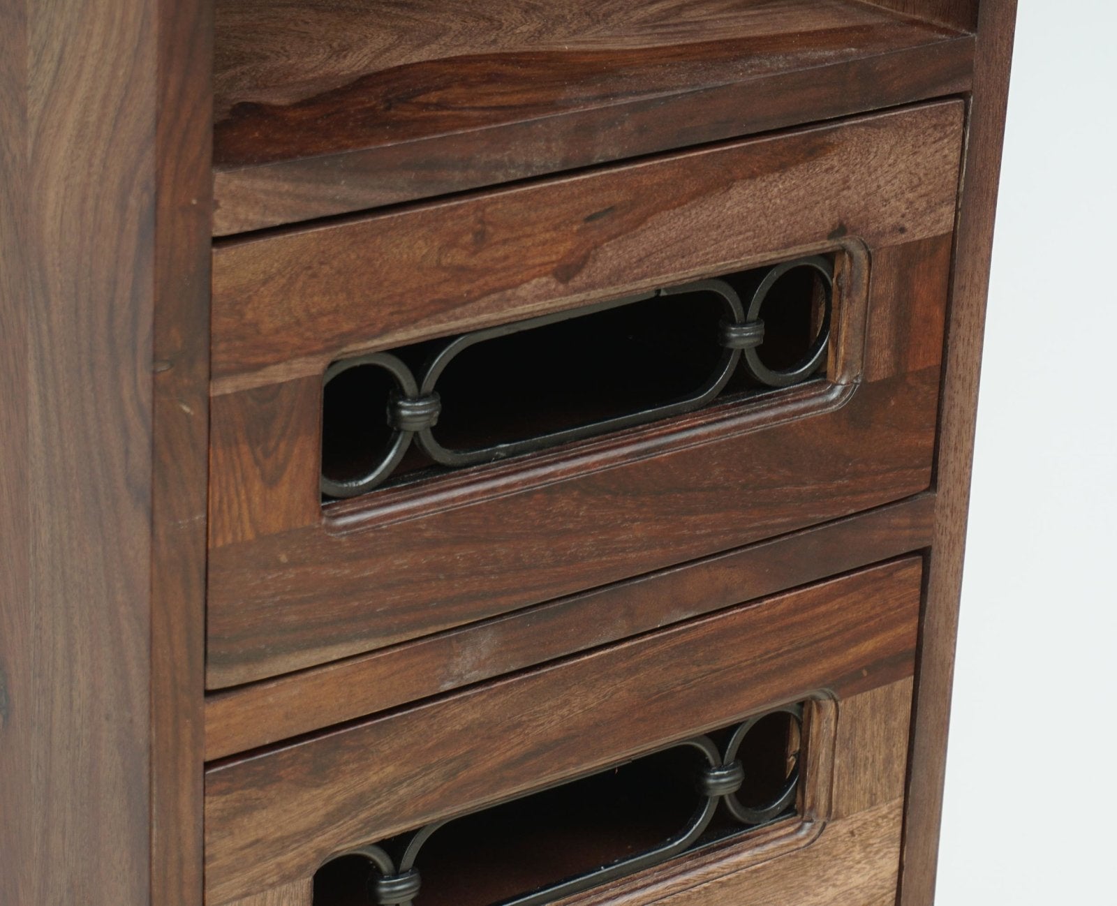 Sweden Wooden Decor Wall Shelve with Two Drawers